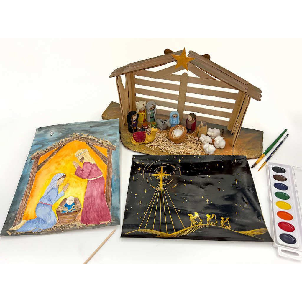 Christmas Nativity Scene. Kids Holiday Arts and Crafts Box – I Create Art